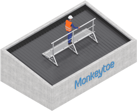 Skywalk Single Handrail Walkway | 7-50° Pitch | Monkeytoe NZ